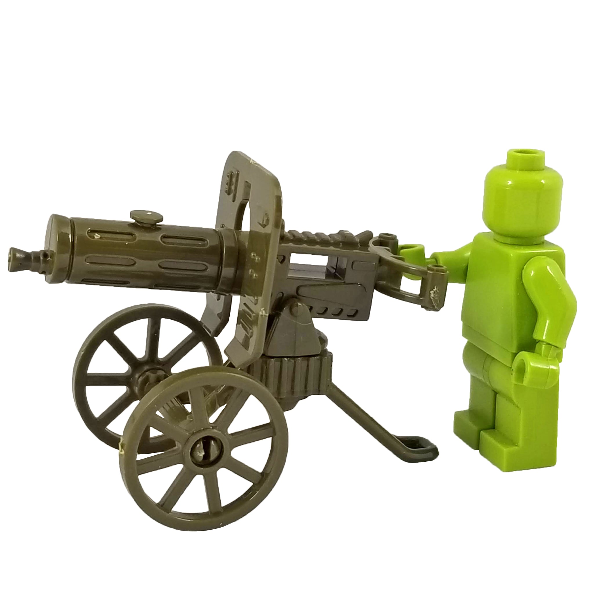 Minifig World War II PM M1910 Maxim Machine Gun Olive | Brick Forces